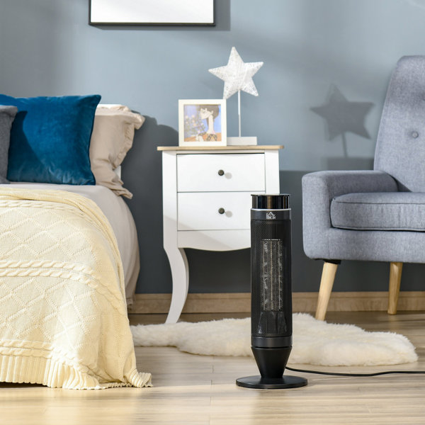 HOMCOM 1000W Watt 1 BTU BTU Electric Tower Space Heater , Remote ...