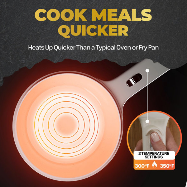 Ceramax Electric Hot Pot 1.5 Liters Nonstick Ceramic Skillet Pan Mini ...