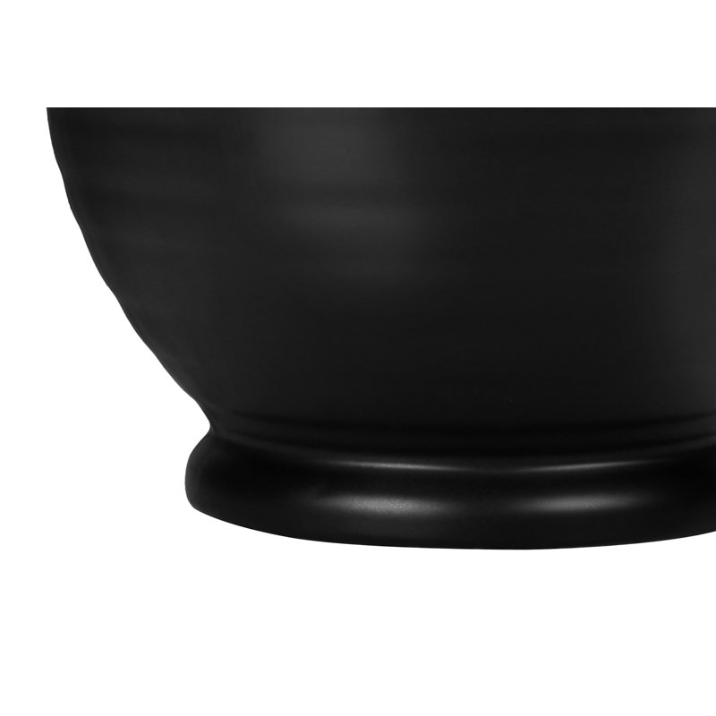 Winston Porter Lighting, 17"H, Table Lamp, Black Ceramic, Ivory / Cream ...