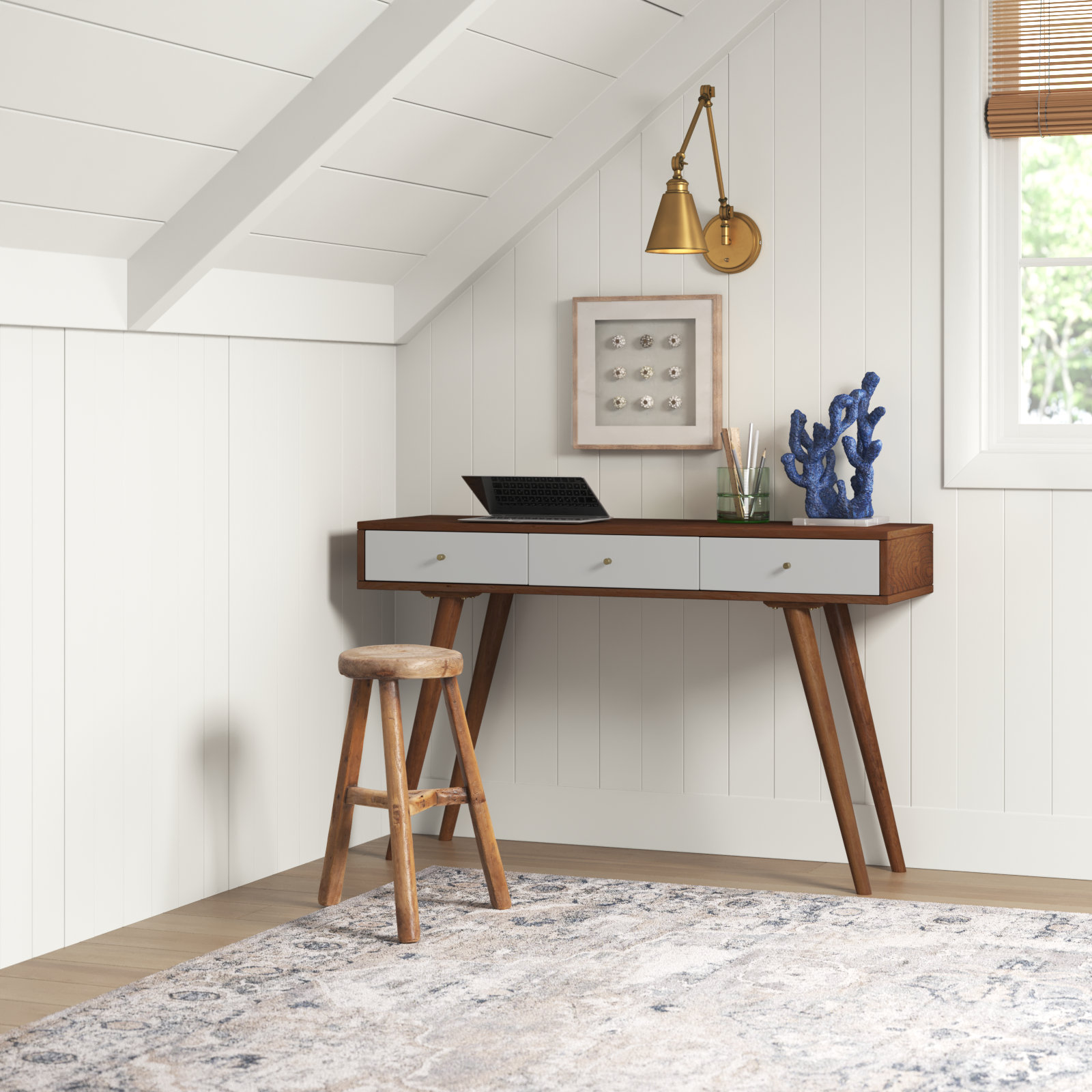 Sand & Stable™ Laila 3 Drawer Writing Desk & Reviews - Wayfair Canada