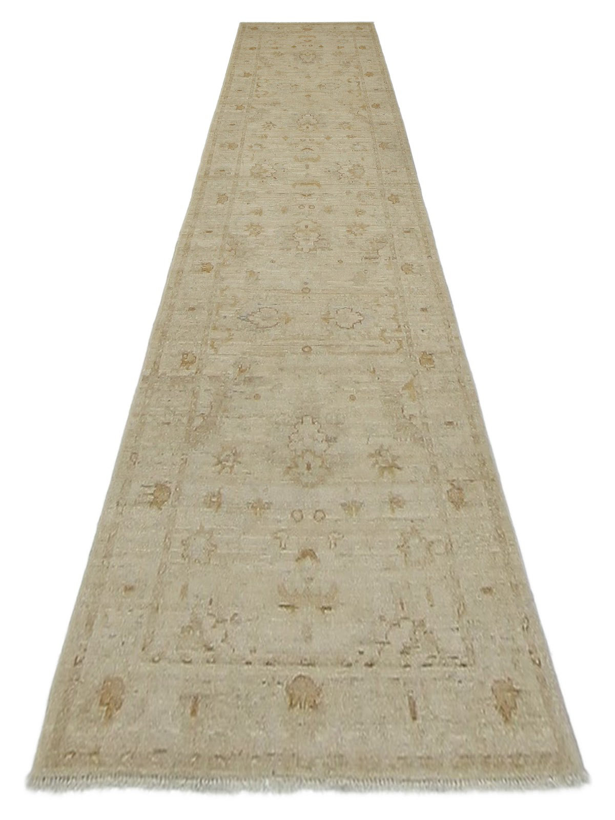 Isabelline Davey Hand Knotted 2.6x9 Beige Runner | Wayfair