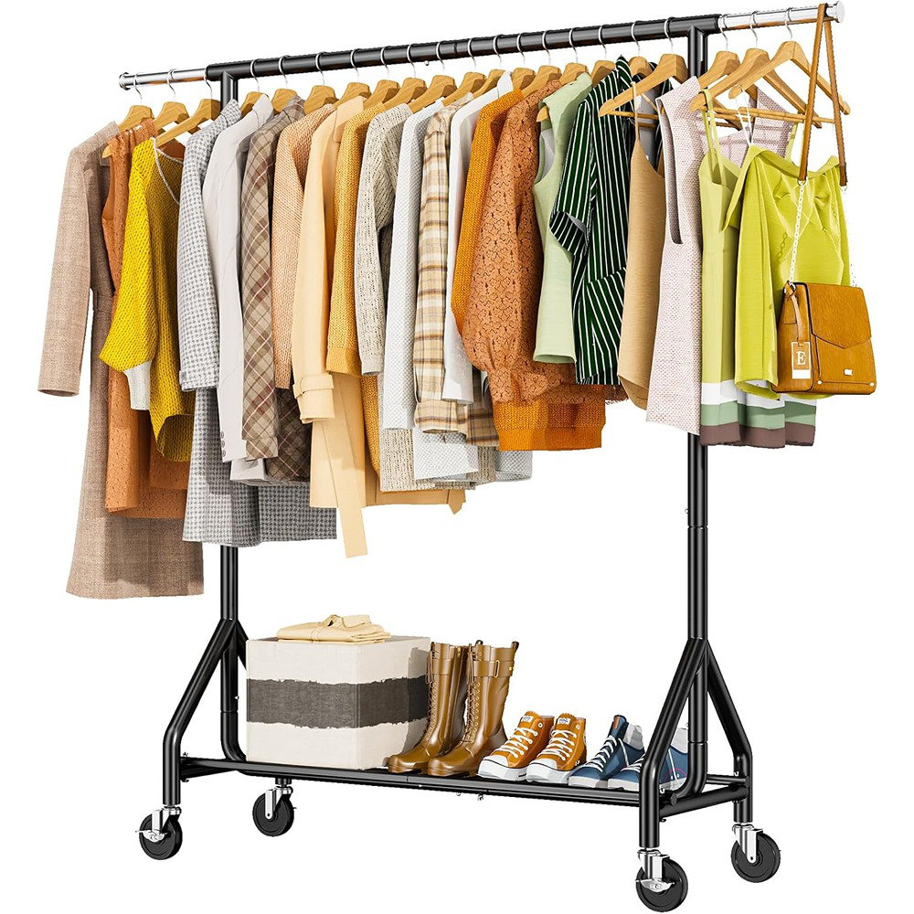 Rebrilliant Heavy Duty Clothes Rack Load 450 LBS, Metal Garment Rack ...