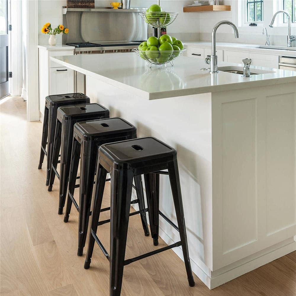 Hokku Designs 30 Inches Metal Bar Stools High Backless Stools Bar ...