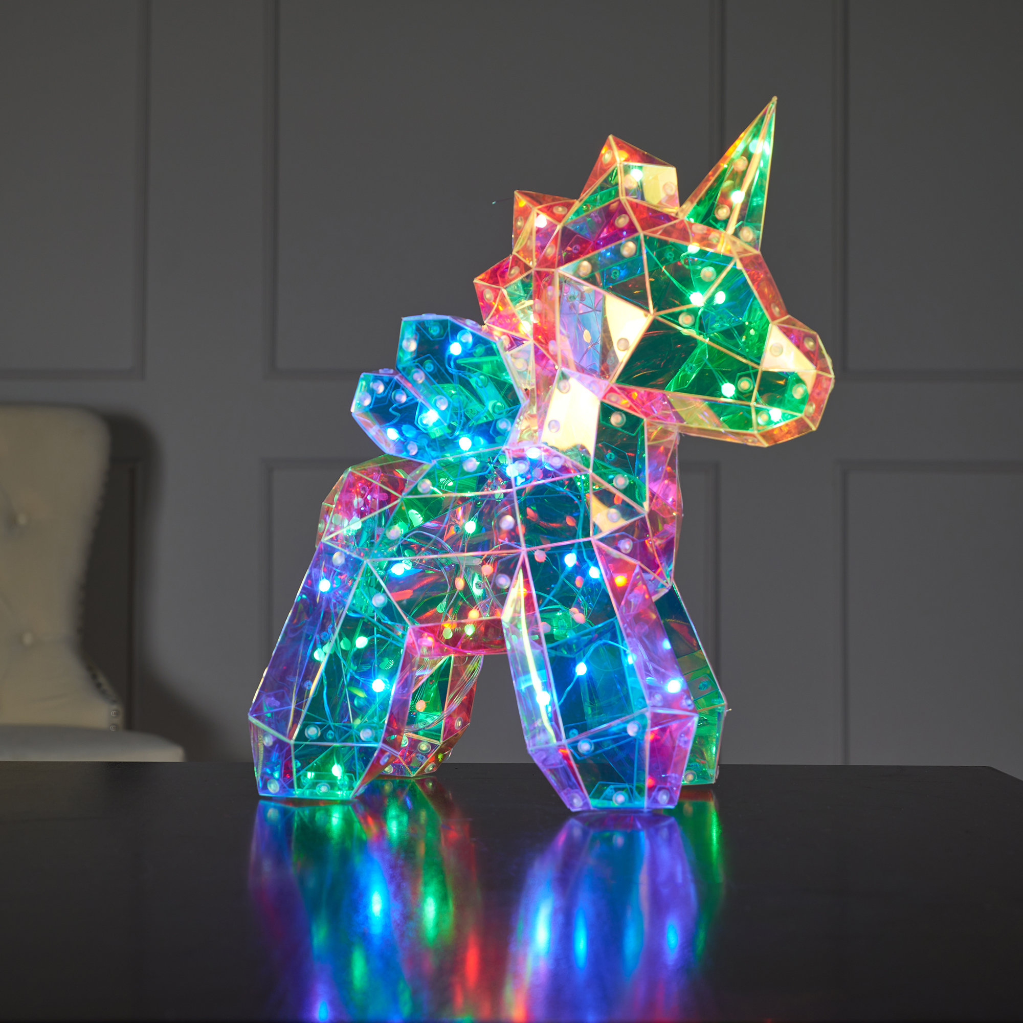 Hi-Line Gift Ltd. Enchanting PET Unicorn LED Lights: Vibrant RGB Glow ...