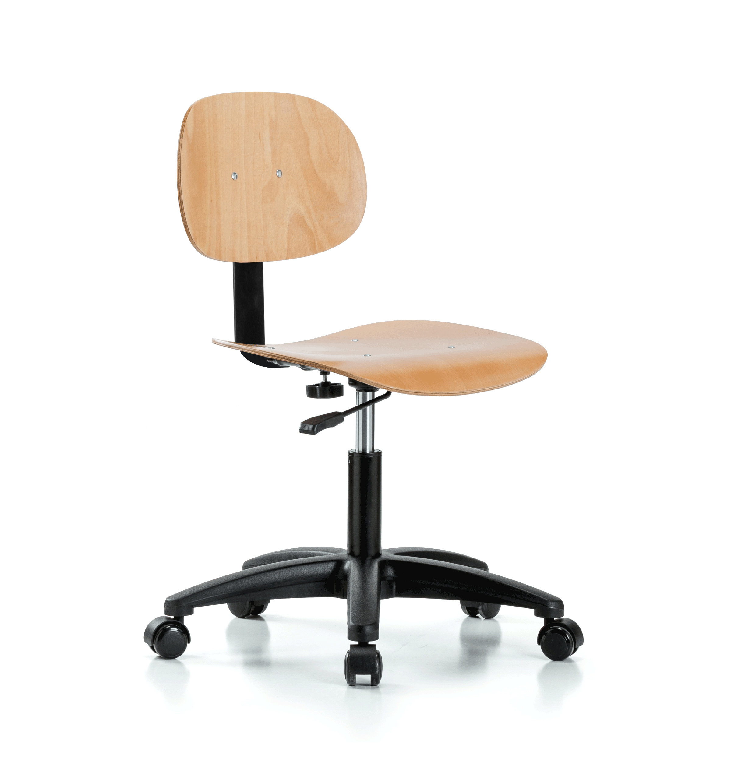 Perch Chairs & Stools PERCH Hard Wood Height Adjustable Pneumatic Chair ...