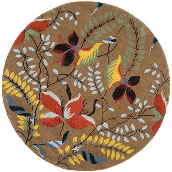 Red Barrel Studio® Avayah Soho Hand Tufted Wool And Viscose Floral Rug ...