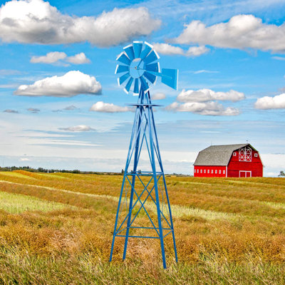 Arlmont & Co. Sia Metal Windmill & Reviews | Wayfair