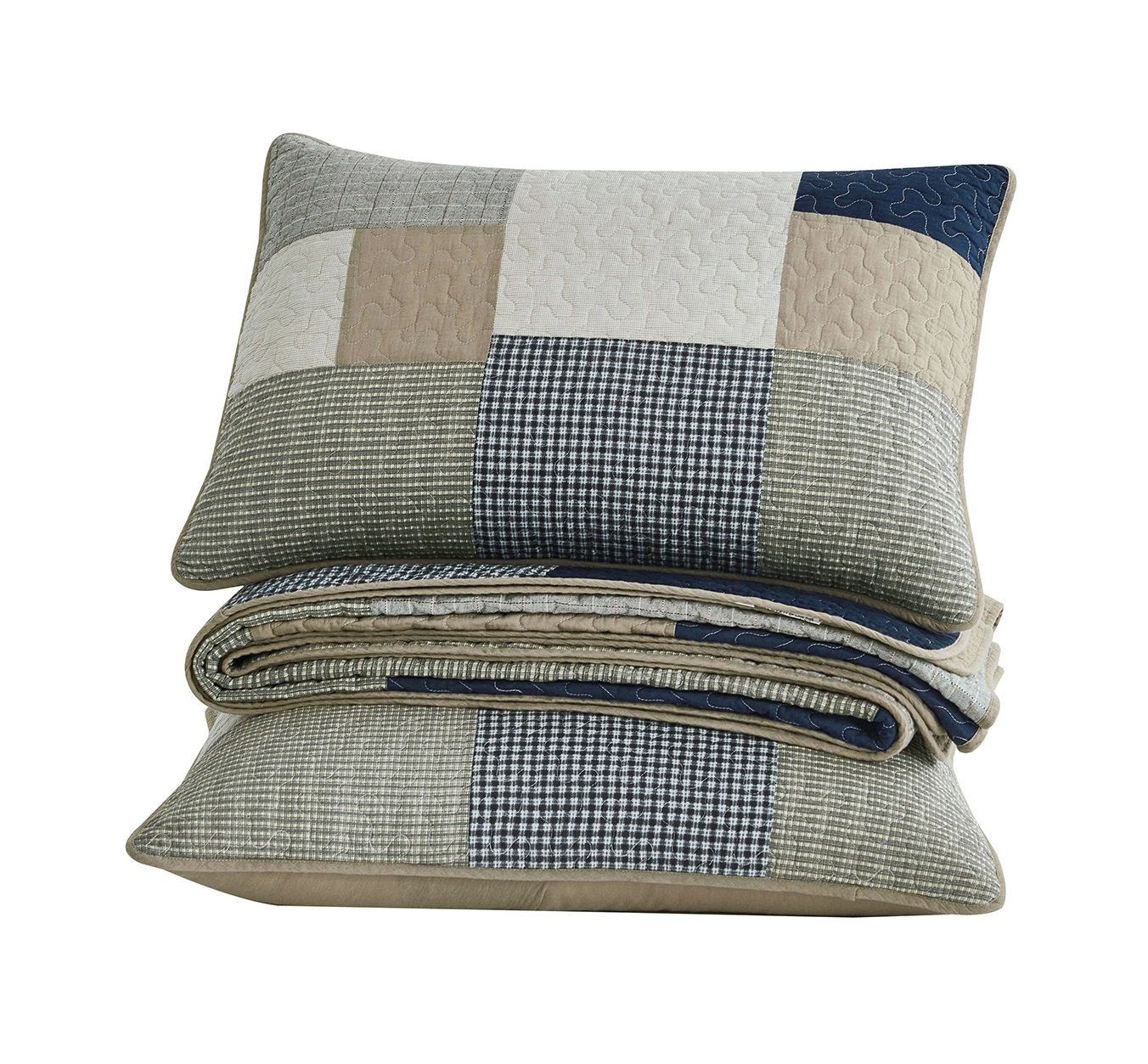 Chezmoi Collection Addy Cotton Patchwork Quilt Set & Reviews | Wayfair