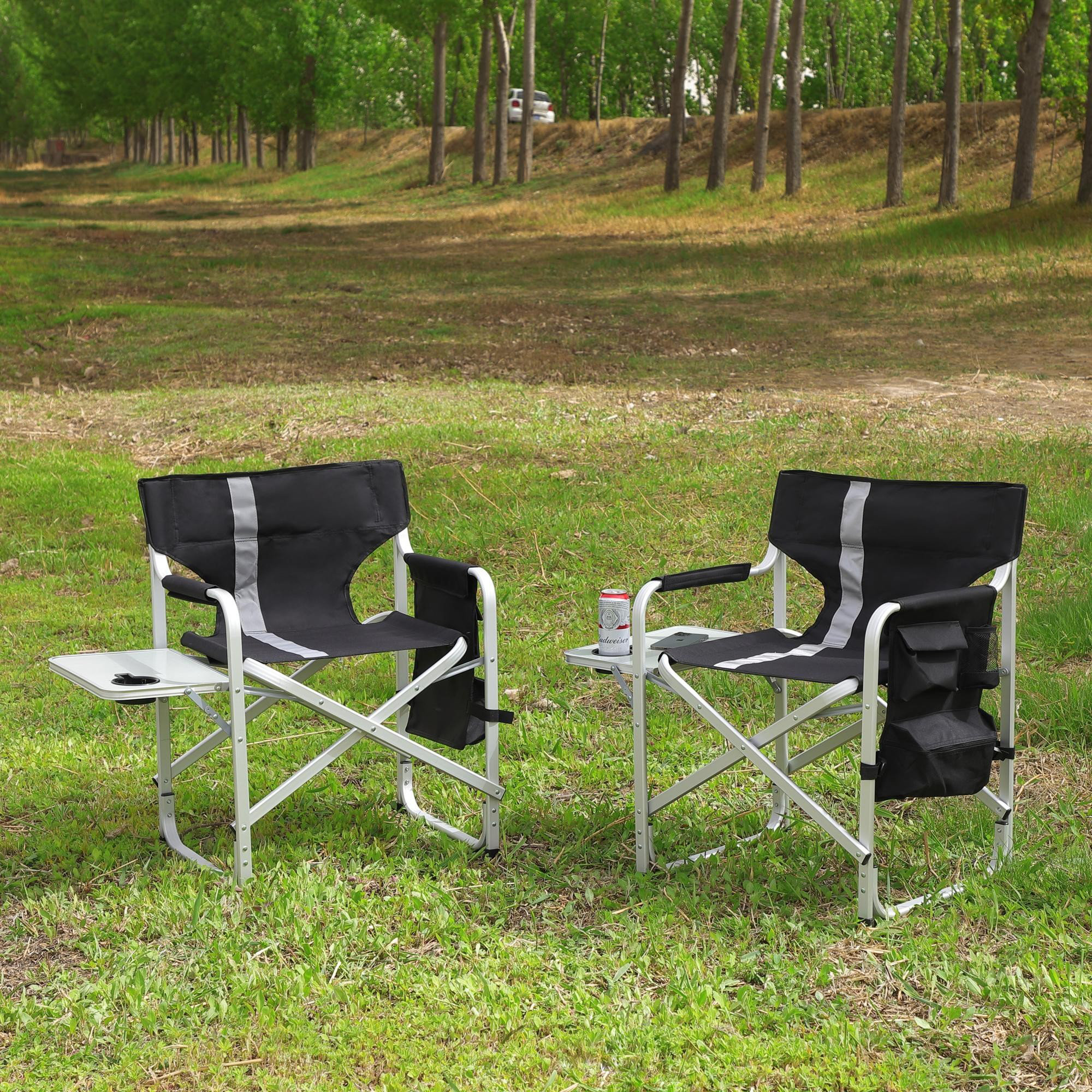 VENUE INDUSTRIES, LLC Folding Outdoor Director's Chair 2-Piece Set with ...