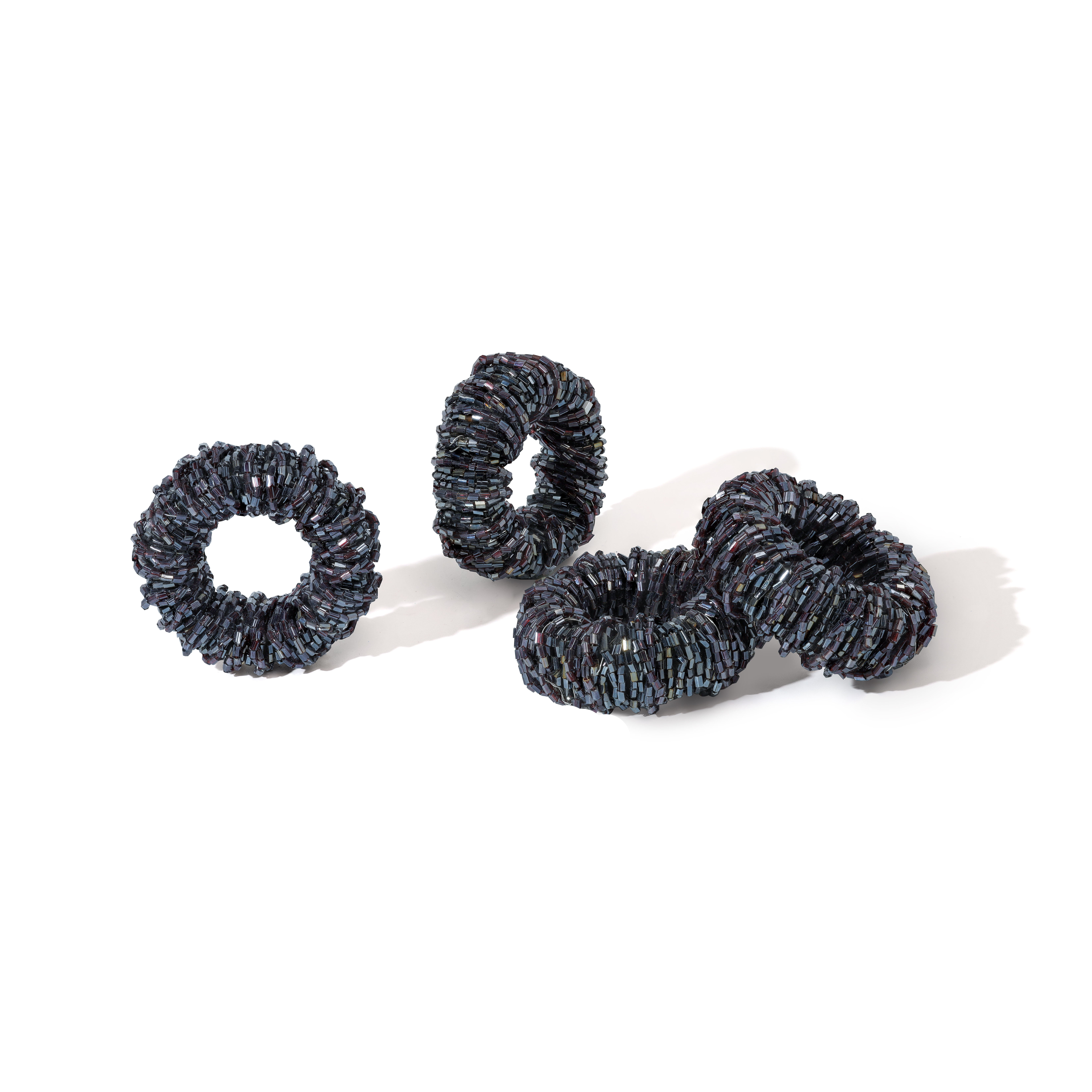 Mercer41 Iridescent Galaxy Weave Napkin Rings (Set of 4) | Wayfair