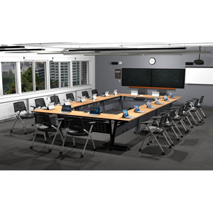 The Twillery Co.® Alcala 16 Person Training Meeting Seminar Tables with ...