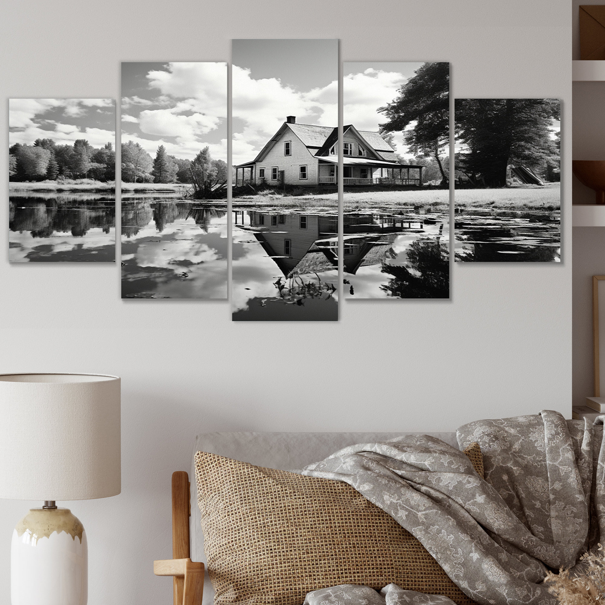 Design Art Farmhouse Rural Reflections - Landscapes Metal Wall Decor ...
