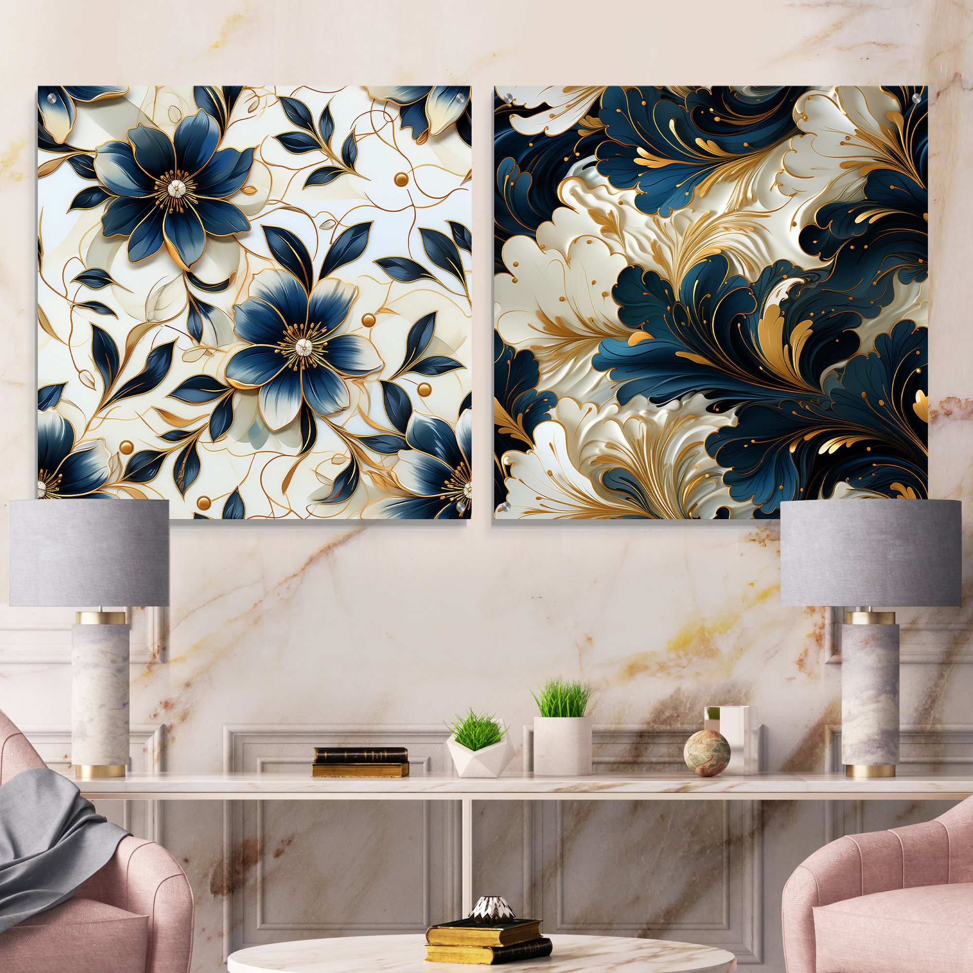 Design Art Vintage Reverie Marble Pattern - Abstract Marble Acrylic ...