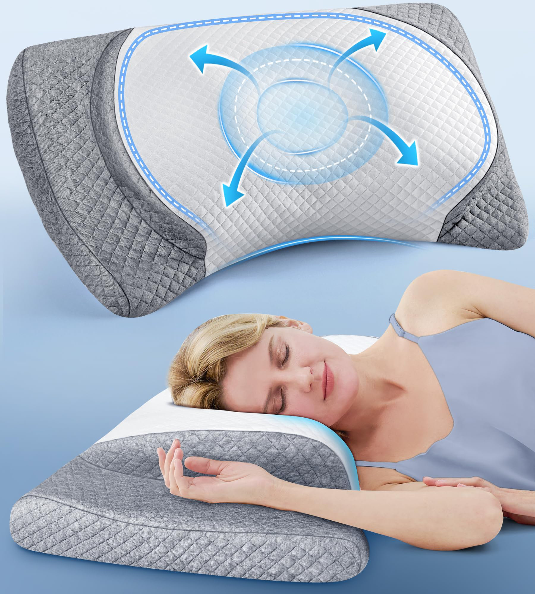 Alwyn Home Coussin cervical ultra confortable pour soulager la douleur ...