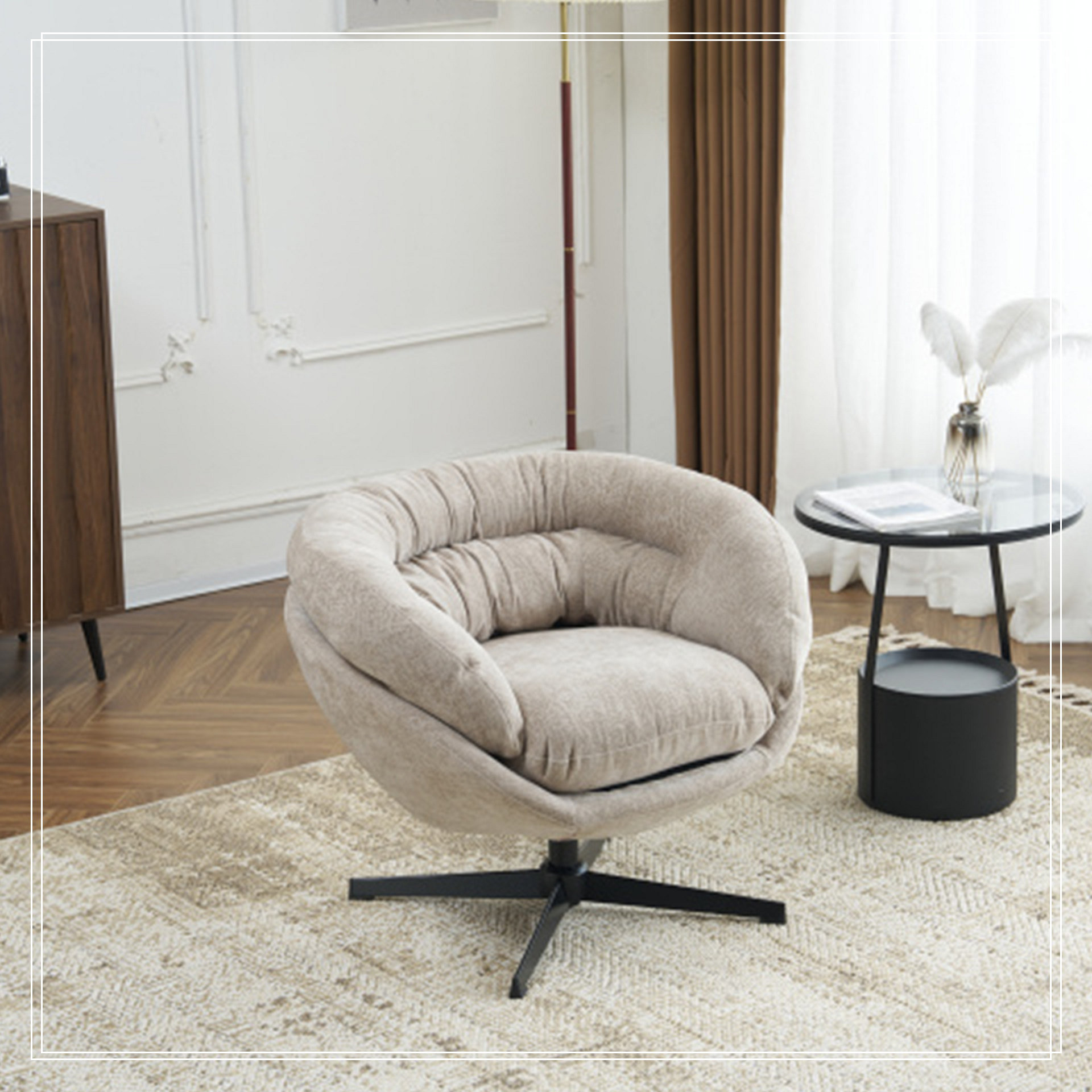 Mercer41 Luxurious 36° Swivel Office Chair - Ergonomic Design with ...