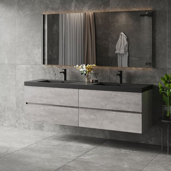Wall Mounted & Floating 72 Inch Vanities | Wayfair