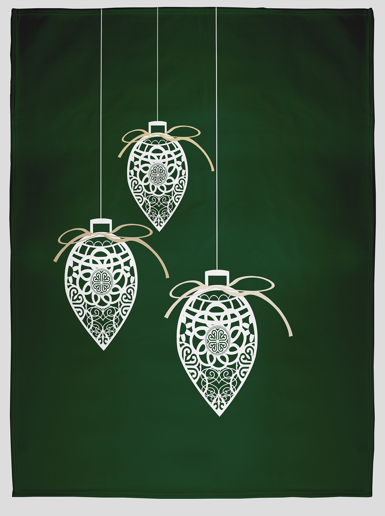 e by design Filagree Ornaments 50" x 60" Christmas Throw Blanket | Wayfair