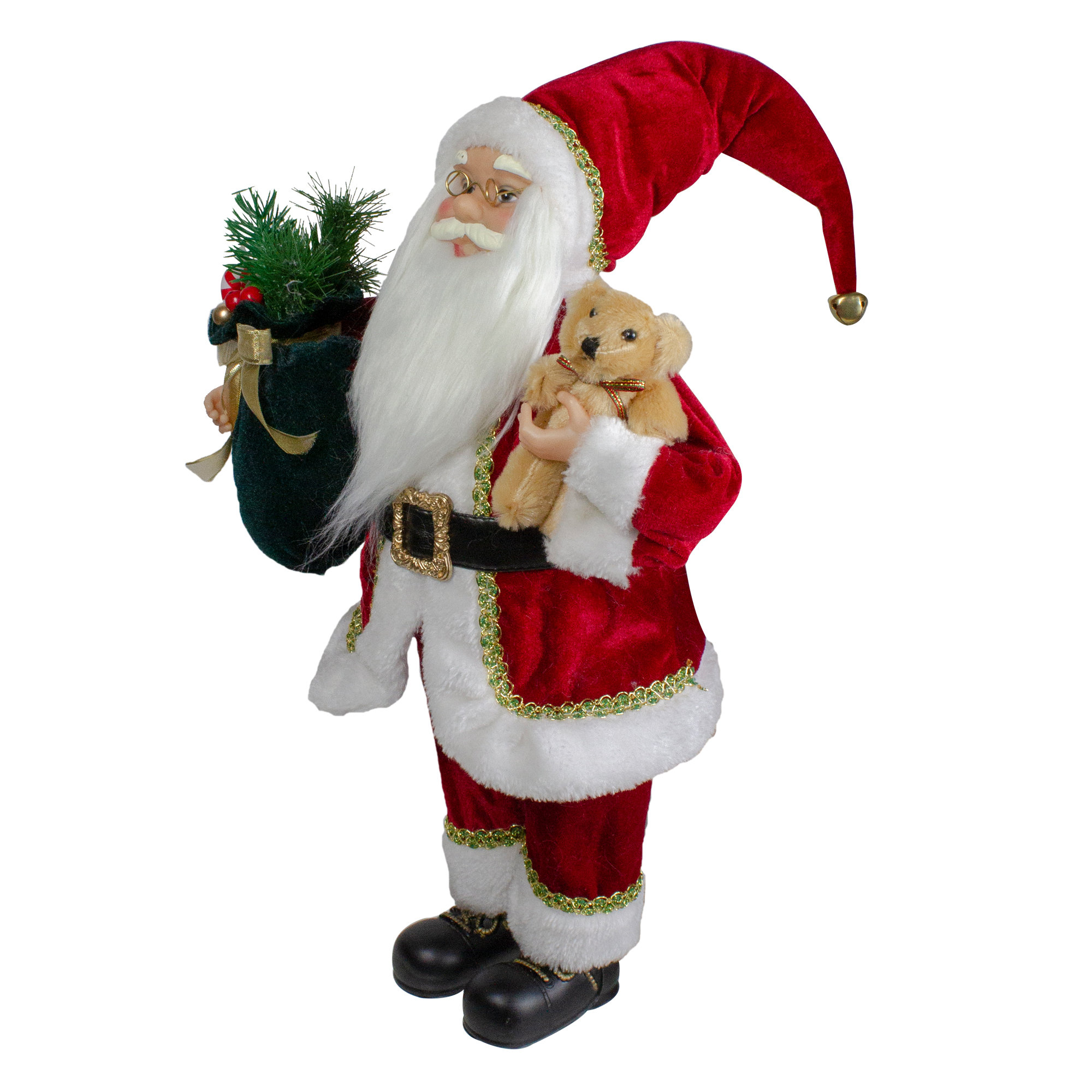 Northlight Seasonal 18" Standing Santa Christmas Figure with a Plush ...