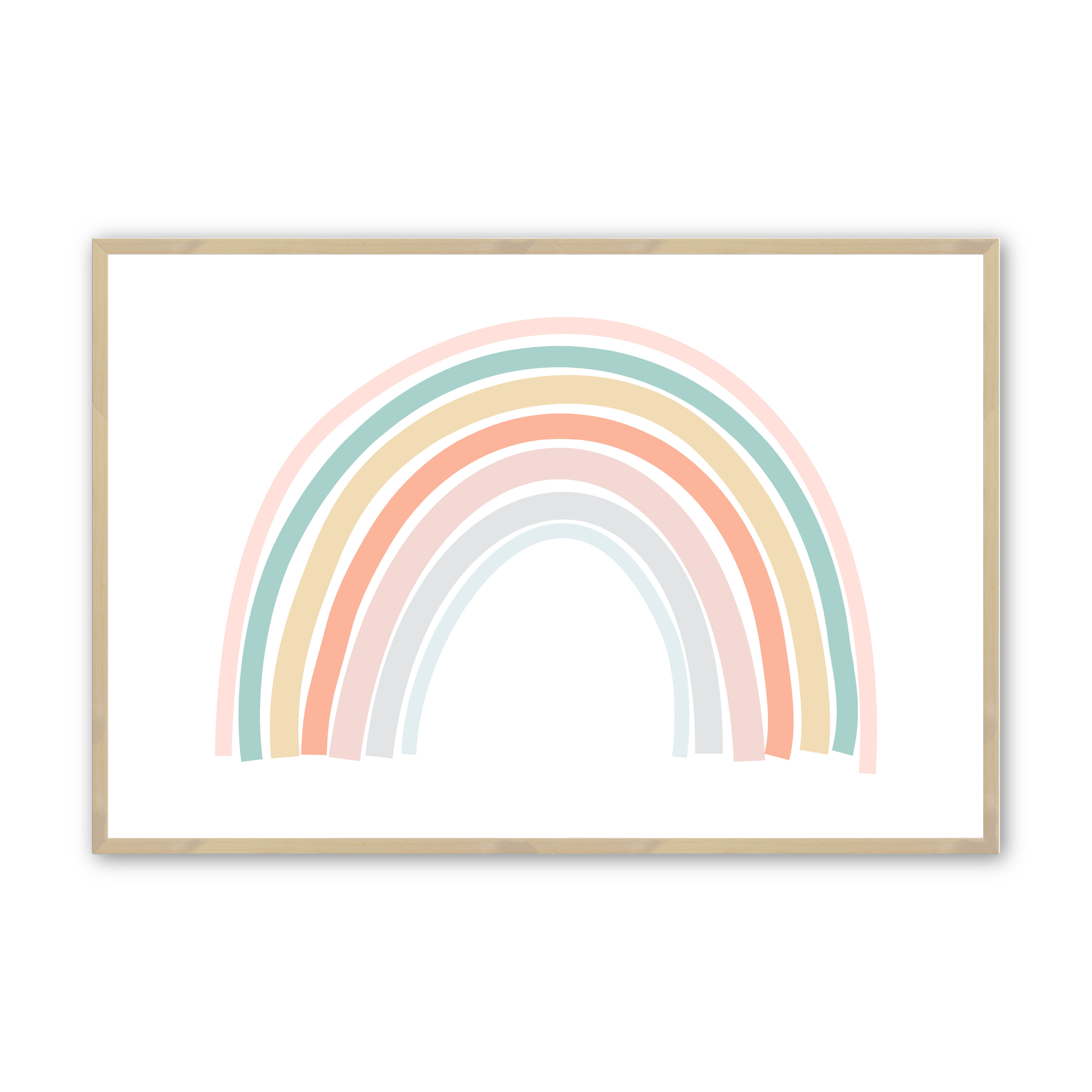 Isabelle & Max™ Under The Rainbow Print in Raw Maple Wall Frame ...