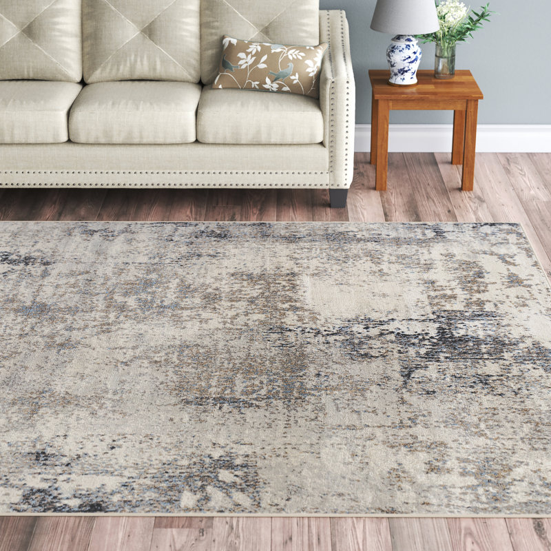 Trent Austin Design® Jemison Performance Ivory/Navy Rug & Reviews | Wayfair