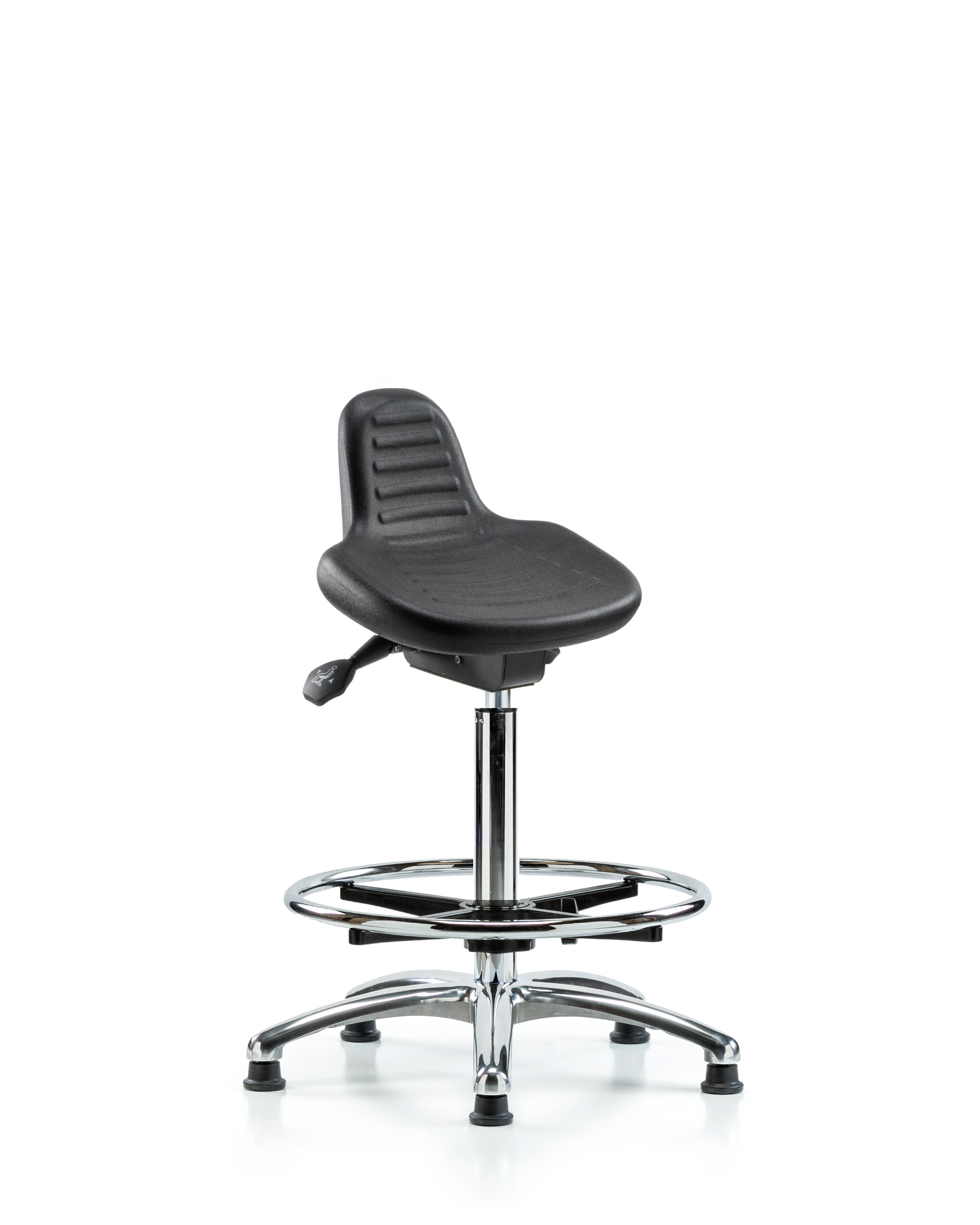 Symple Stuff Colin Backed Adjustable Height Ergonomic Lab Stool with ...