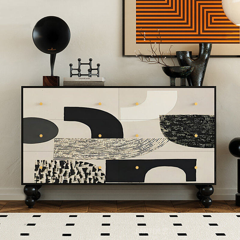 Liu's ink furniture 53.1in Six-drawer Sideboard | Wayfair