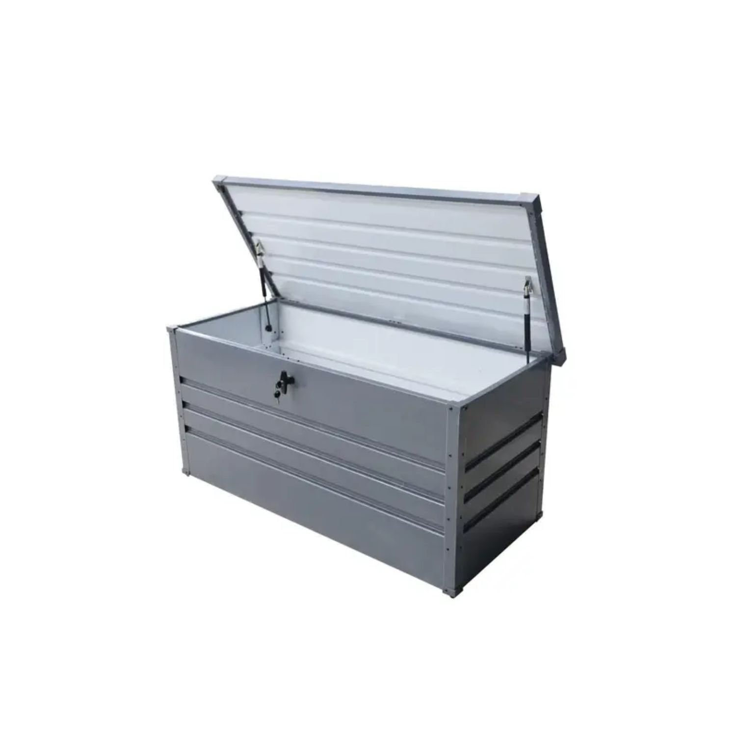 Dakota Fields 62cm W 580L Stainless Steel Lockable Deck Box in Silver ...