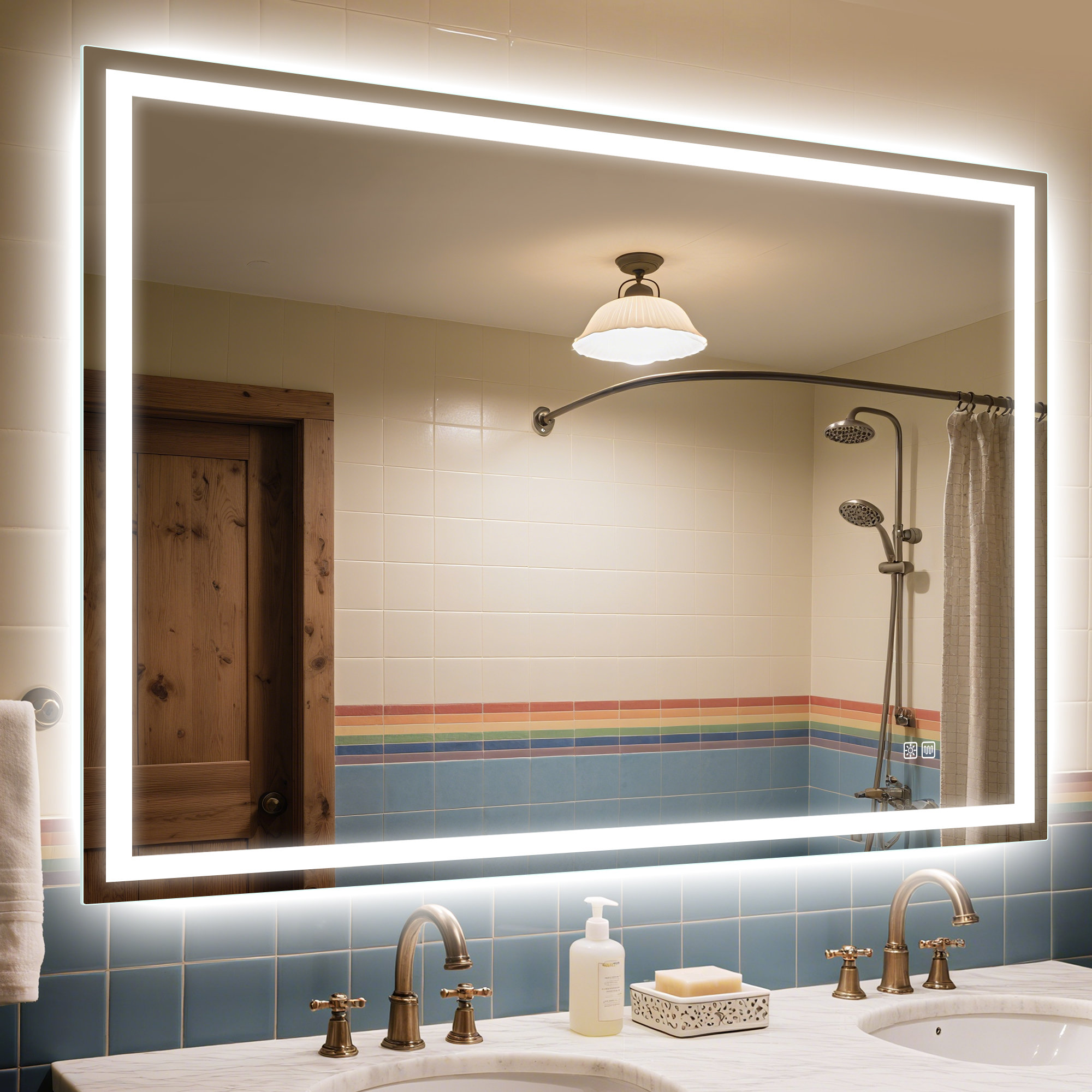 Ivy Bronx Brighten Your Bathroom with Our Exquisite Lighting Mirror ...
