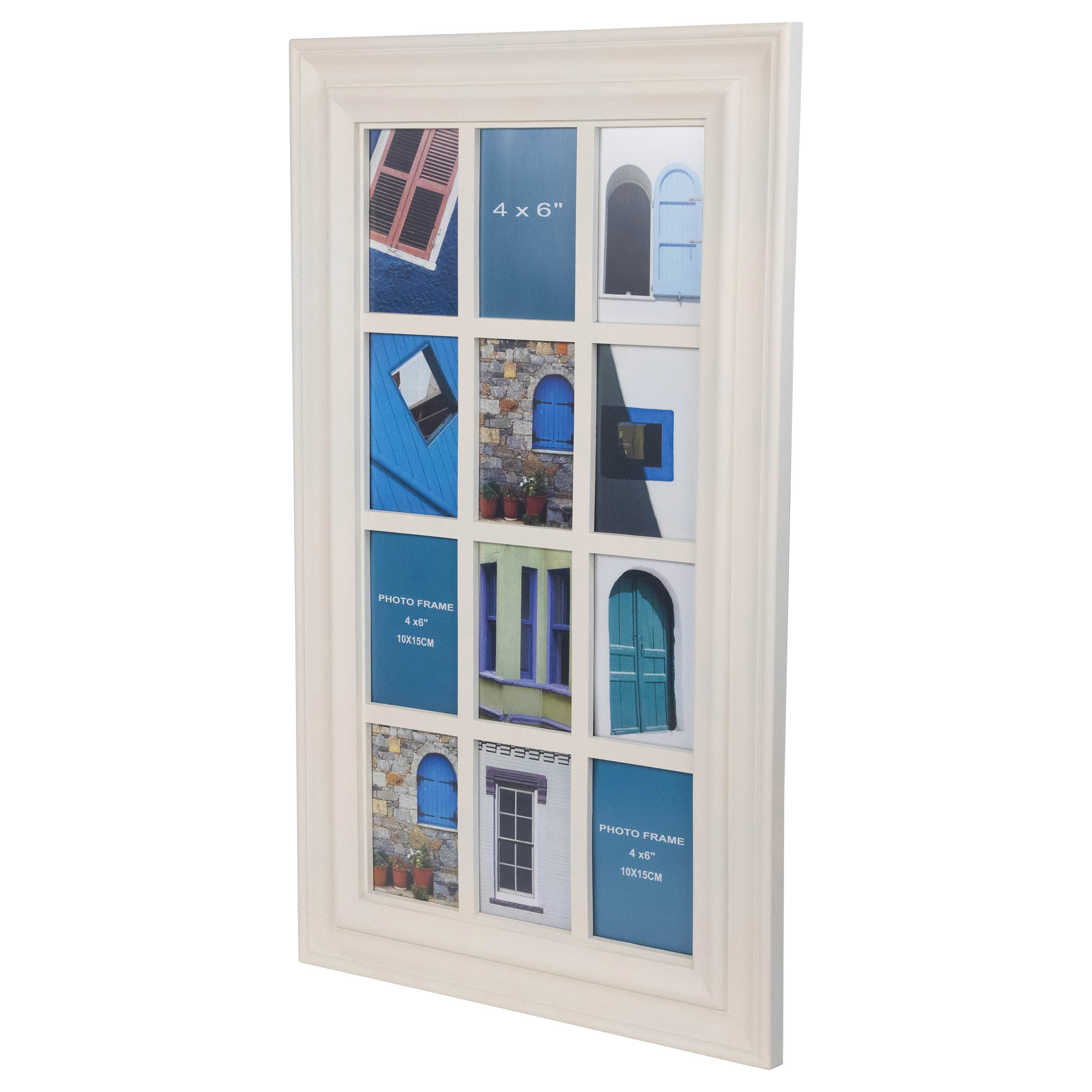 Northlight Seasonal 29" Ivory Weathered Windowpane Collage Picture ...