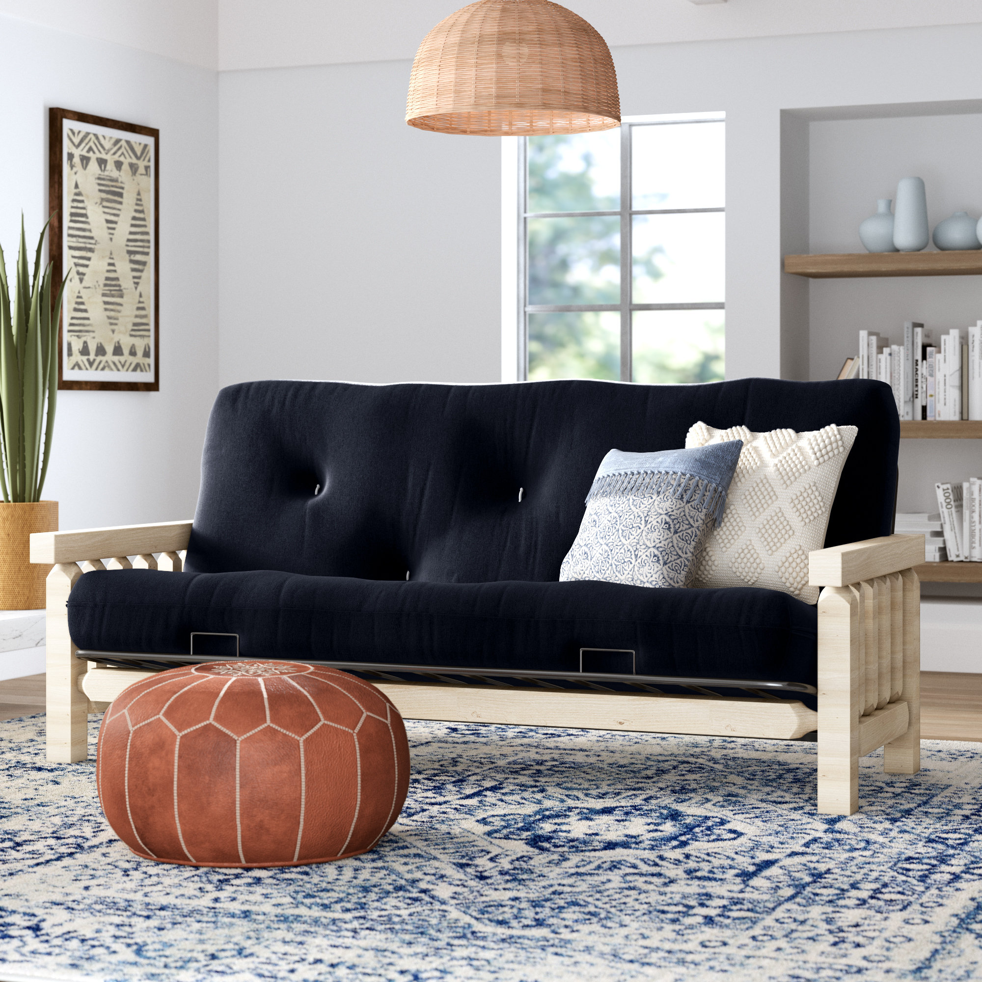Loon Peak Homestead Collection 34" Wide Futon Frame and Mattress ...