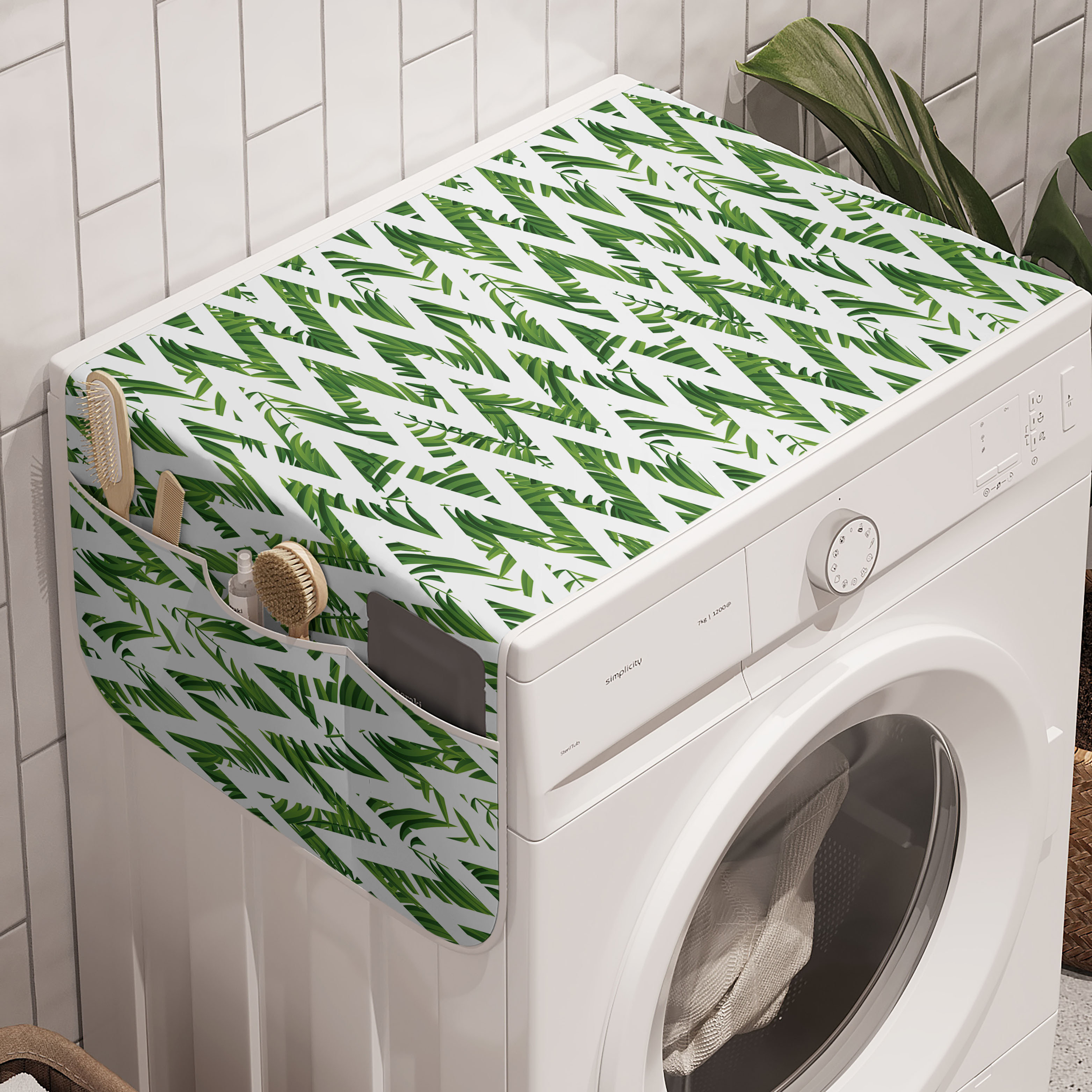 East Urban Home Palm Leaf Washing Machine Organizer Pack of 2 47" x 18. ...