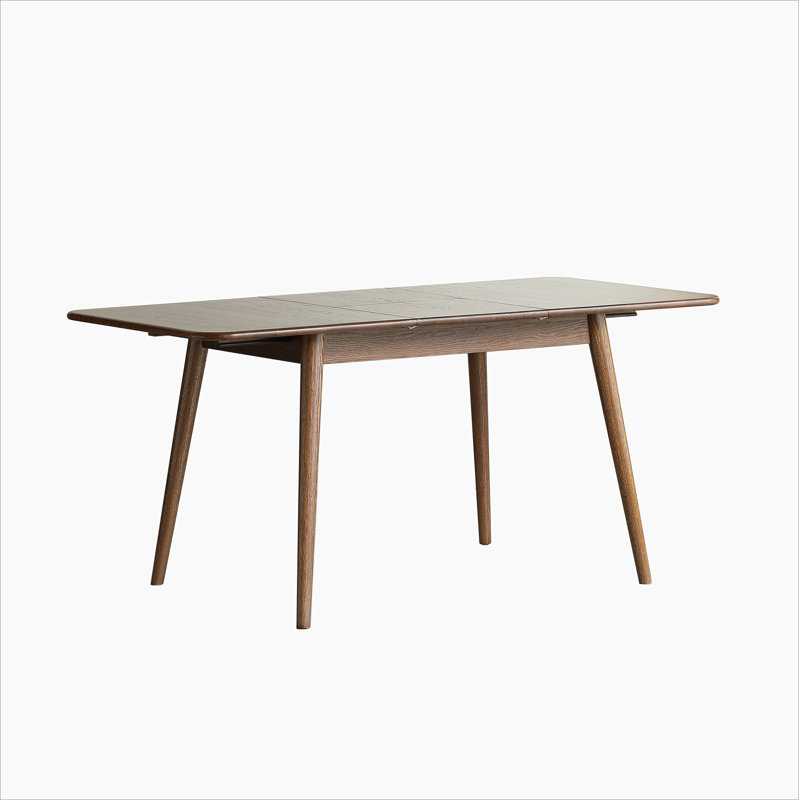 George Oliver Walnut color solid oak round corner diagonal leg ...