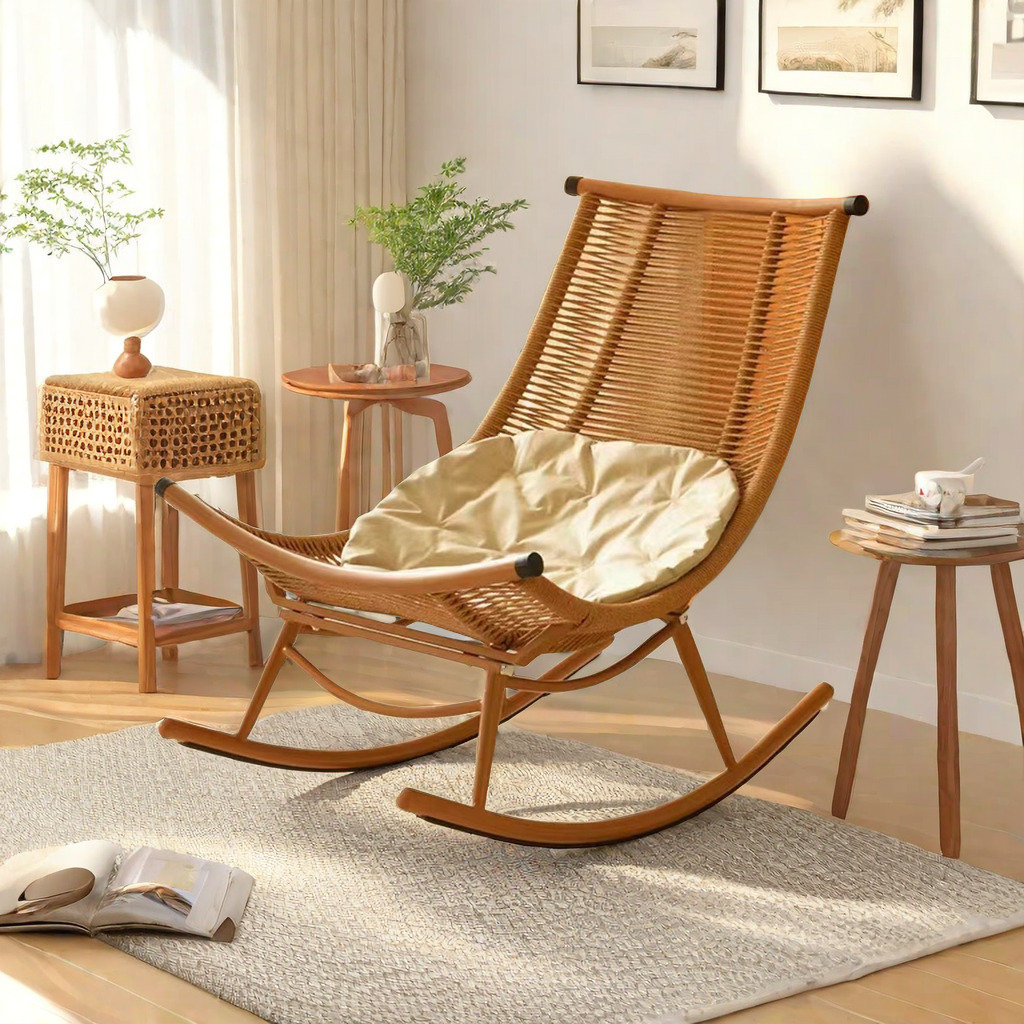 ComfySofa.s Home leisure rattan chair lazy rocking chair | Wayfair