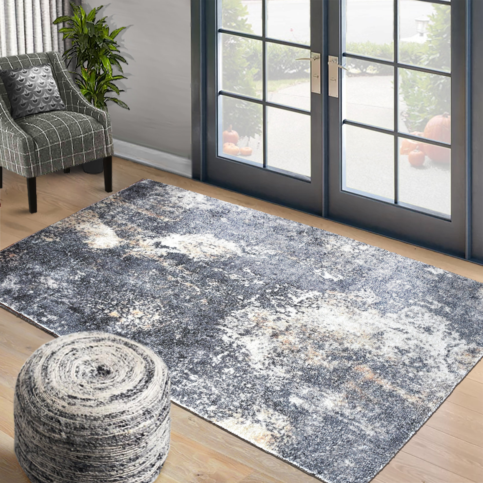 17 Stories Bryon Handmade Flatweave Grey Area Rug - Wayfair Canada