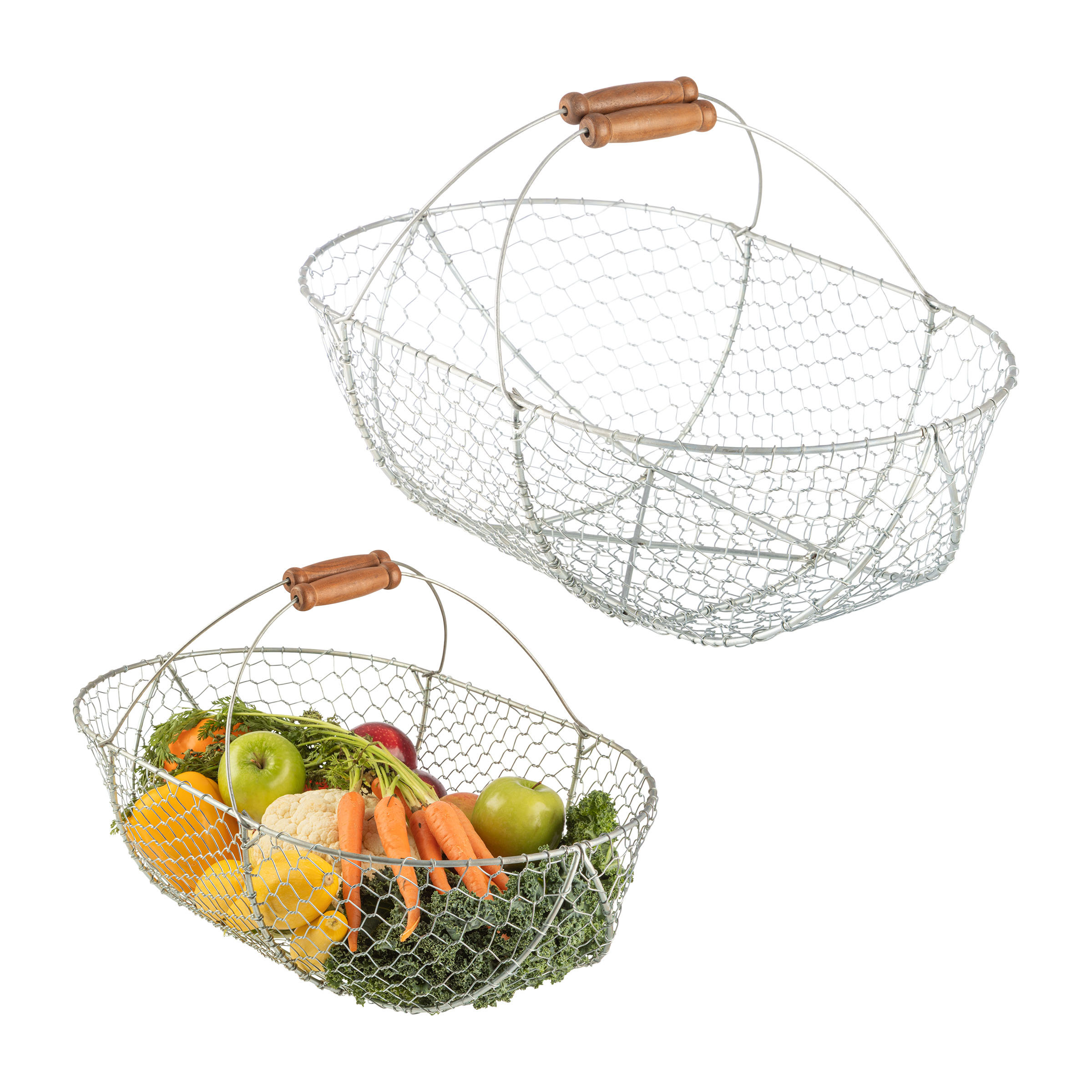 Kings County Tools Garden Harvest Basket 2-Pack - Large And Small ...