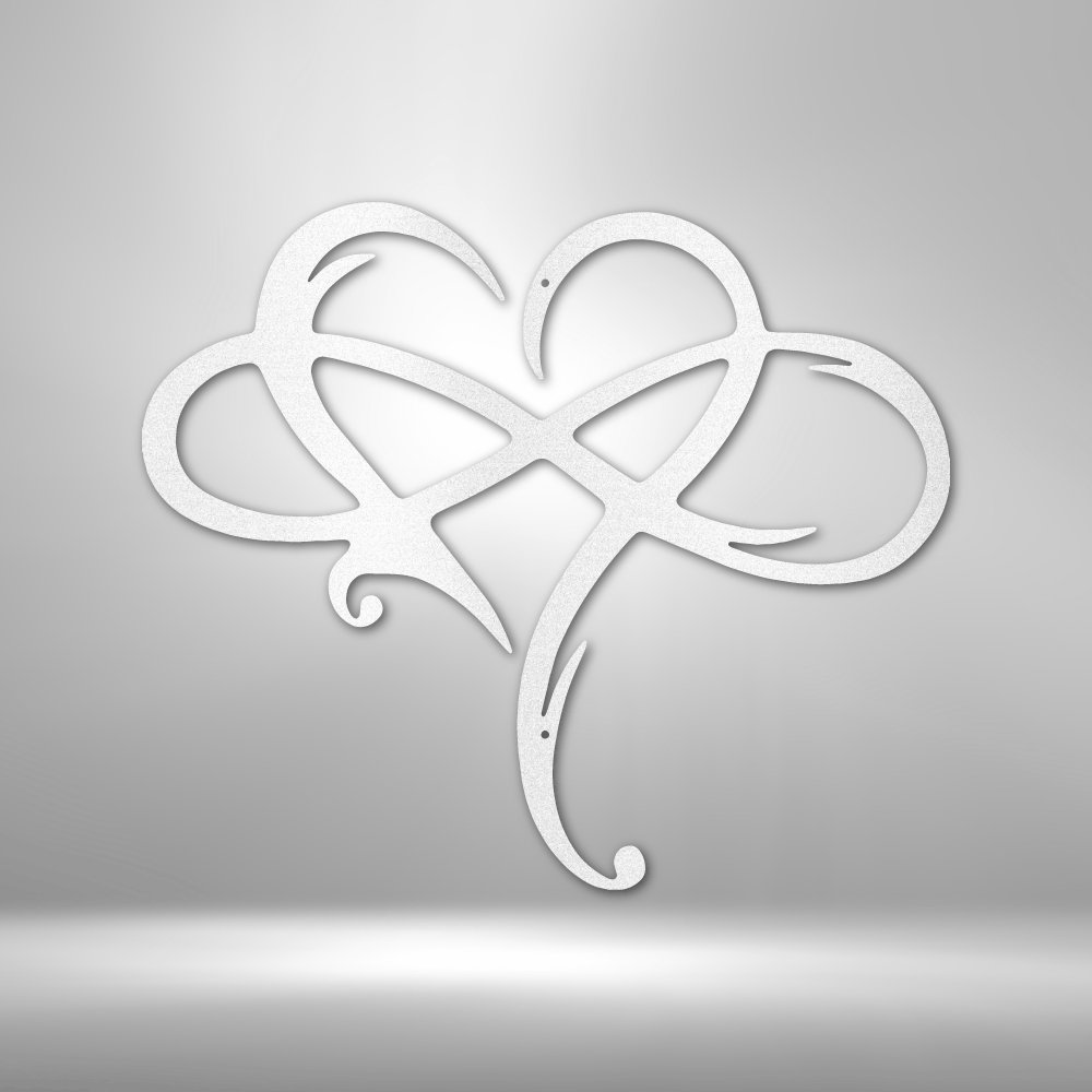 Everly Quinn Infinity and Heart Steel Sign Wall Decor | Wayfair