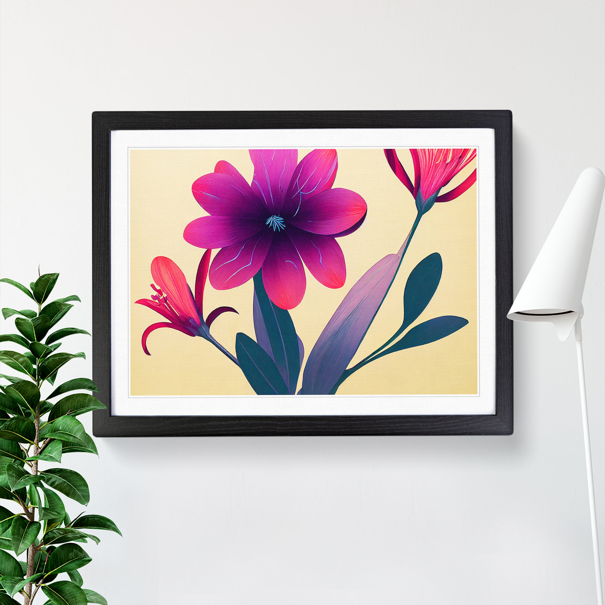 17 Stories Eye Catching Flowers - Picture Frame Painting | Wayfair.co.uk
