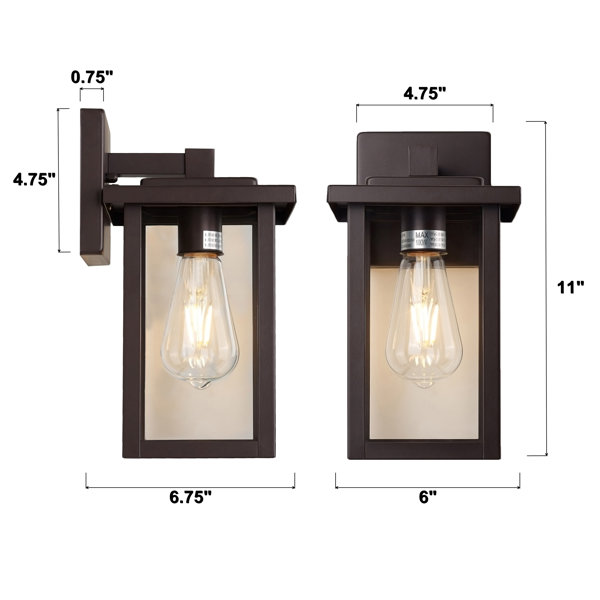 17 Stories Rexall Steel Wall Light | Wayfair