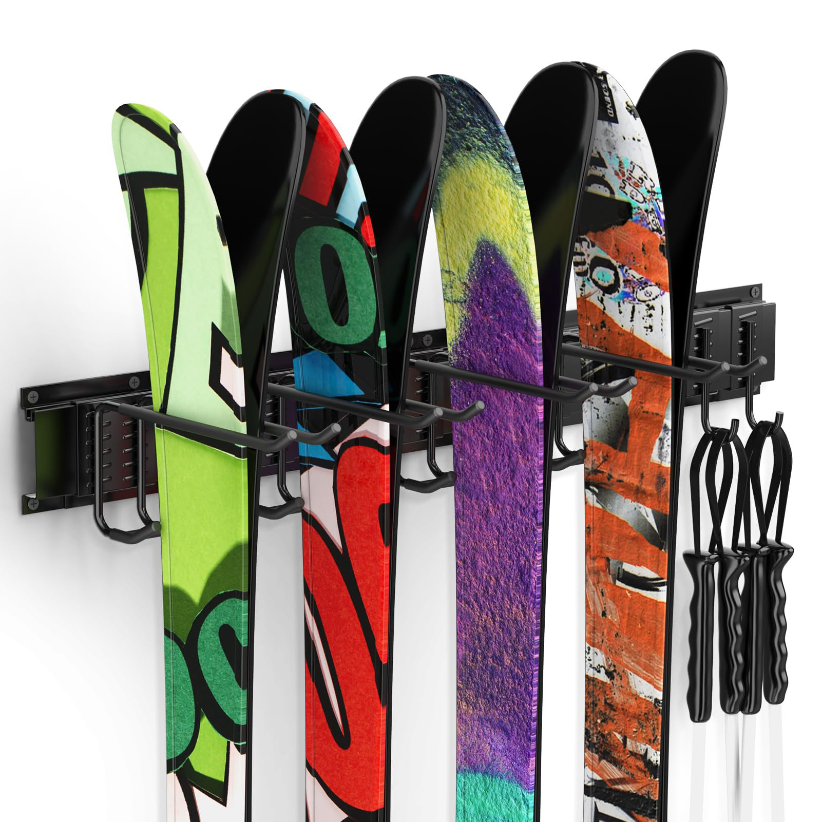 WFX Utility™ Garage Storage Organization System Ski Wall Rack Skis ...