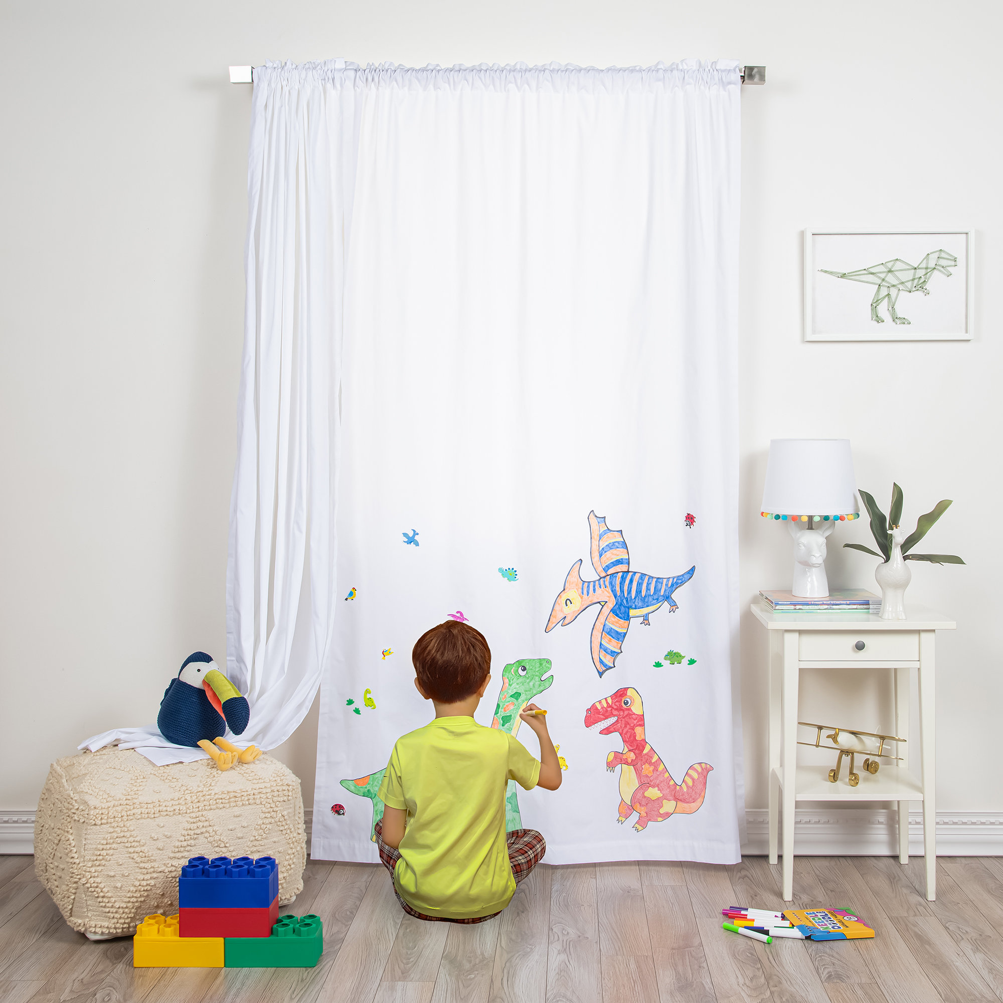 Best Home Fashion, Inc. Keedle Doodle DIY Curtain Decoration Set With 2 ...