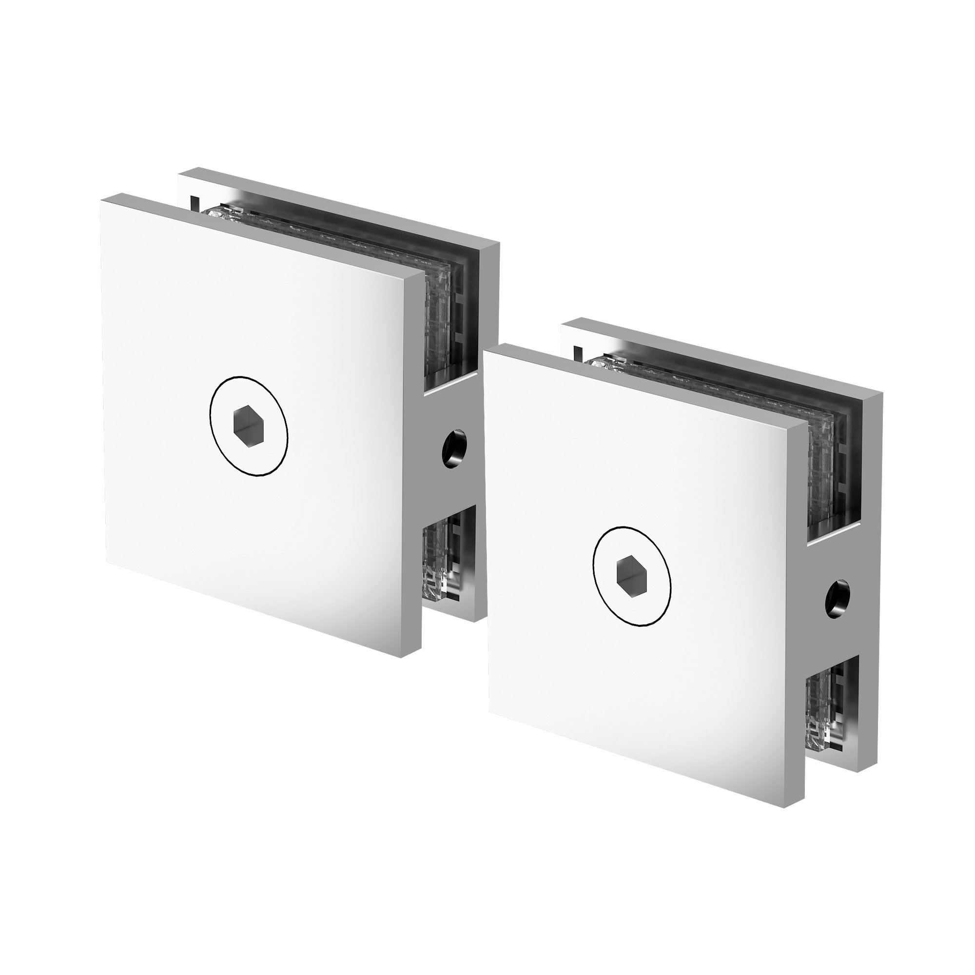Bathlink 2Pcs Shower Glass Clamp For 1/4" To 1/2"(6-12Mm) Tempered ...