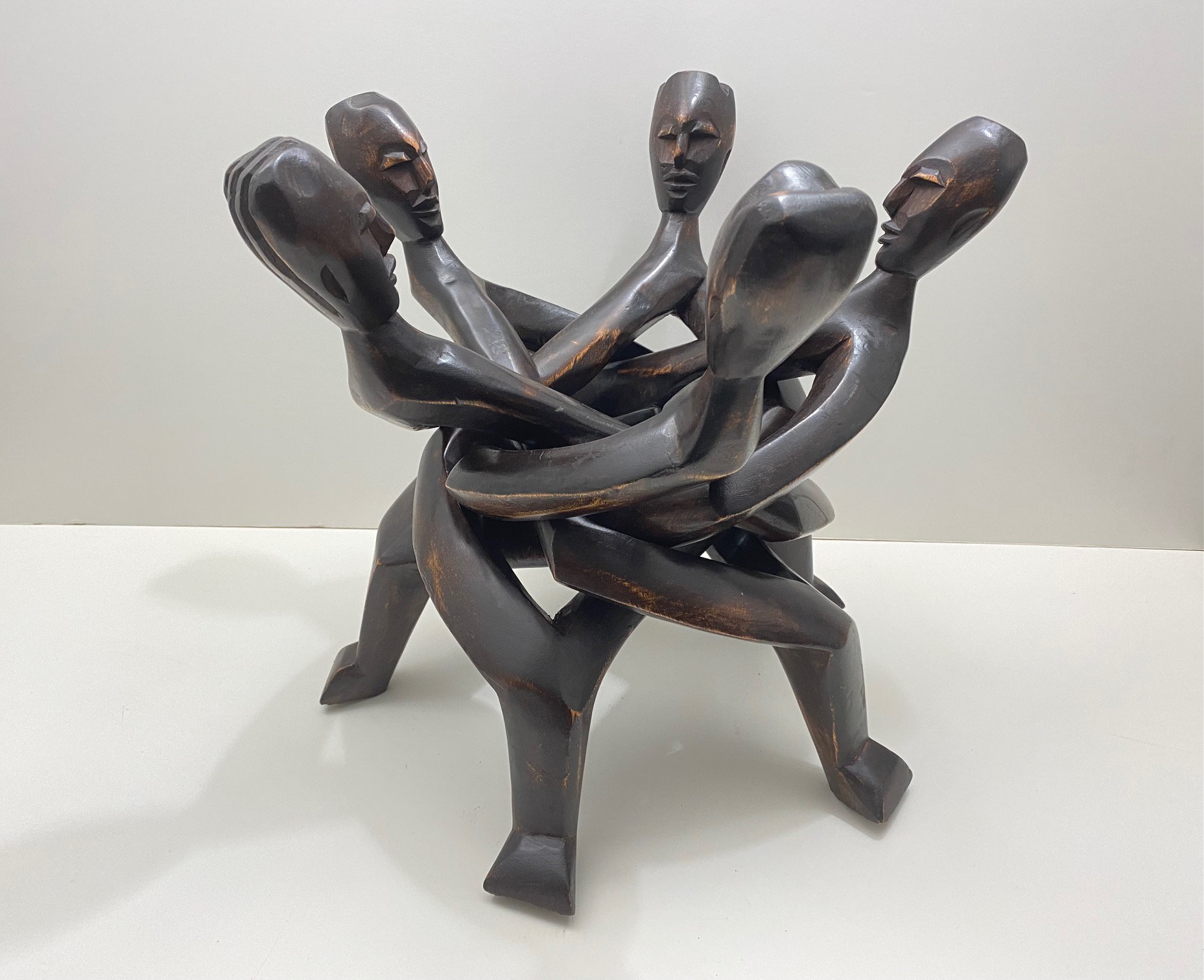 Orren Ellis 5-Head Unity Carving Sculpture | Wayfair