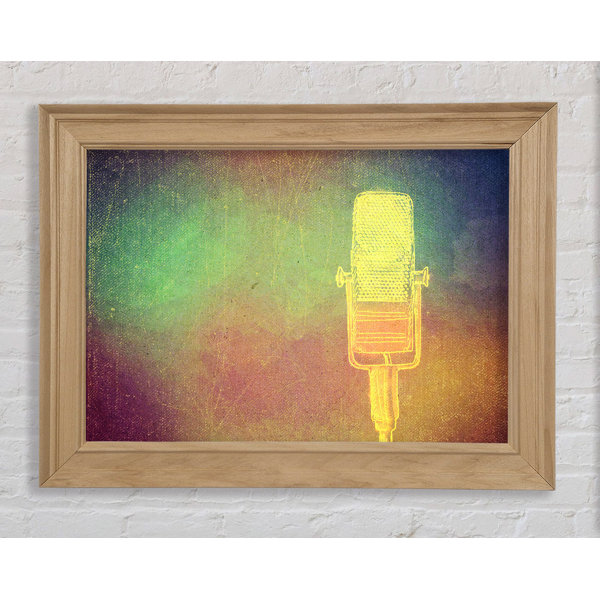 Bright Star Retro Mic - Single Picture Frame Art Prints | Wayfair.co.uk