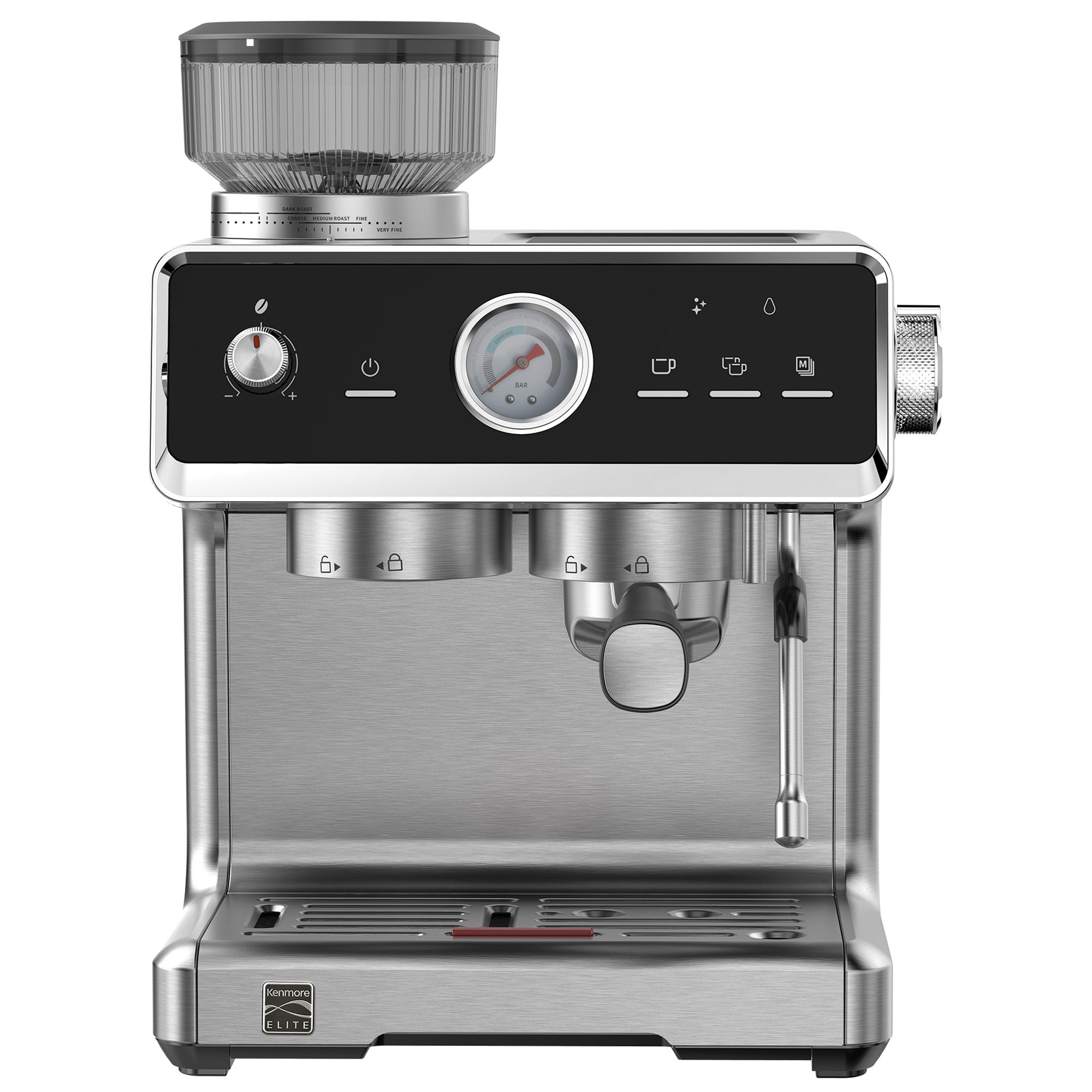 Kenmore Elite Espresso Machine - Semi Automatic Coffee Maker with Auto ...