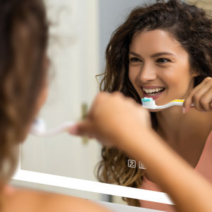 Orren Ellis Naliyah LED Bathroom Mirror, Dimmable Vanity Mirror Anti ...