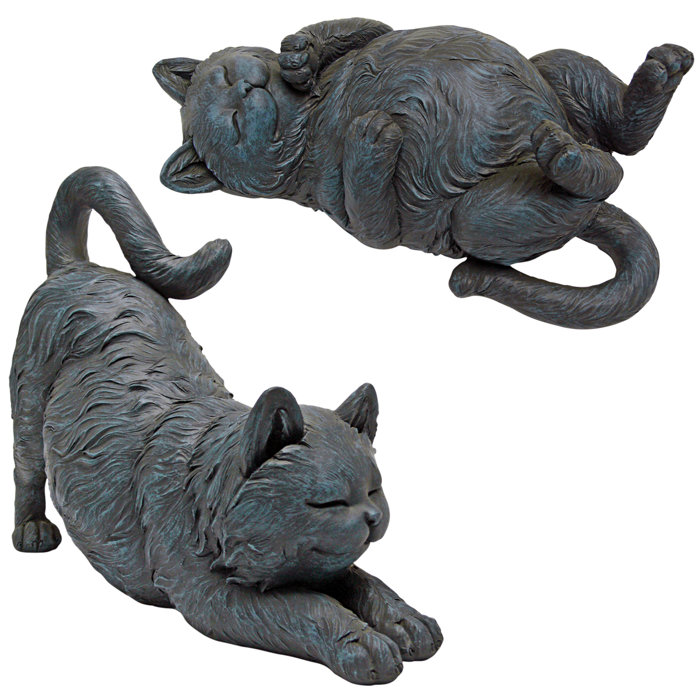 Design Toscano Playful Cats 2 Piece Statue Set & Reviews | Wayfair