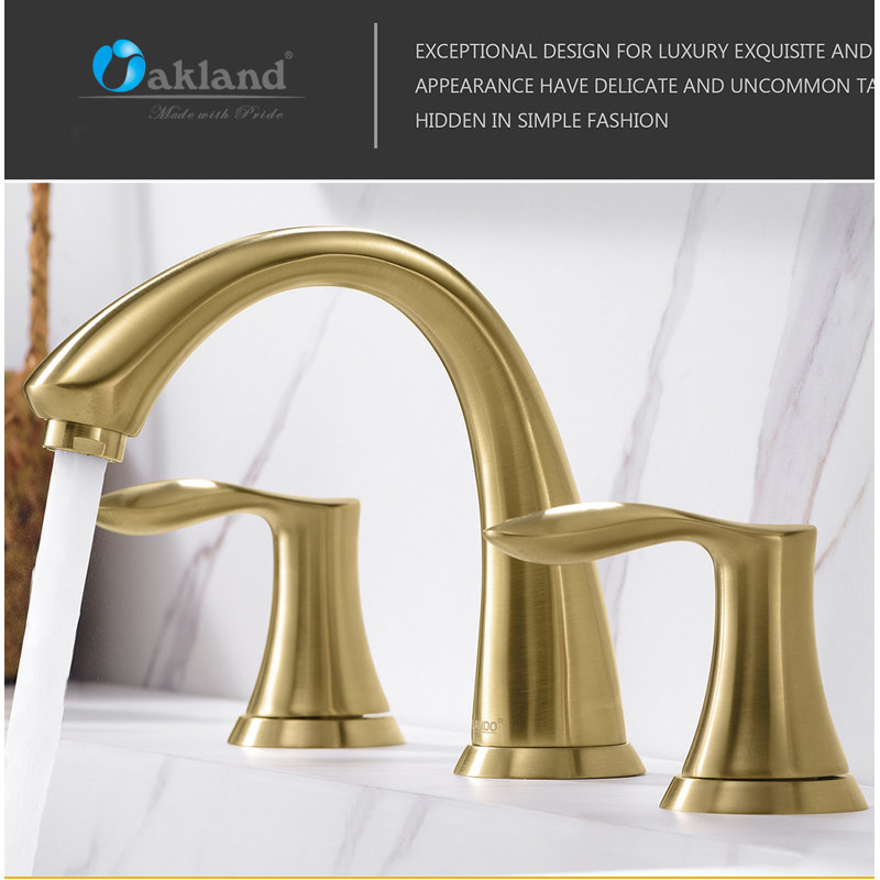 OAKLAND Widespread Faucet 2-handle Bathroom Faucet with Drain Assembly ...
