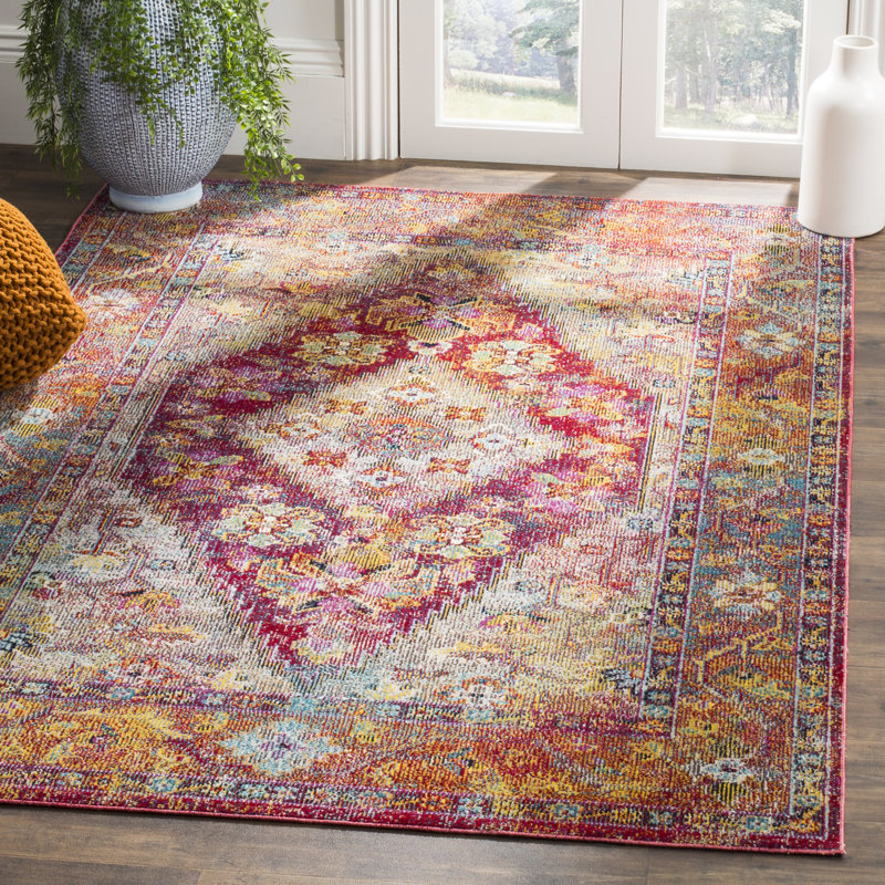 World Menagerie Gibson Hooked Light Blue/Fuchsia Rug & Reviews ...