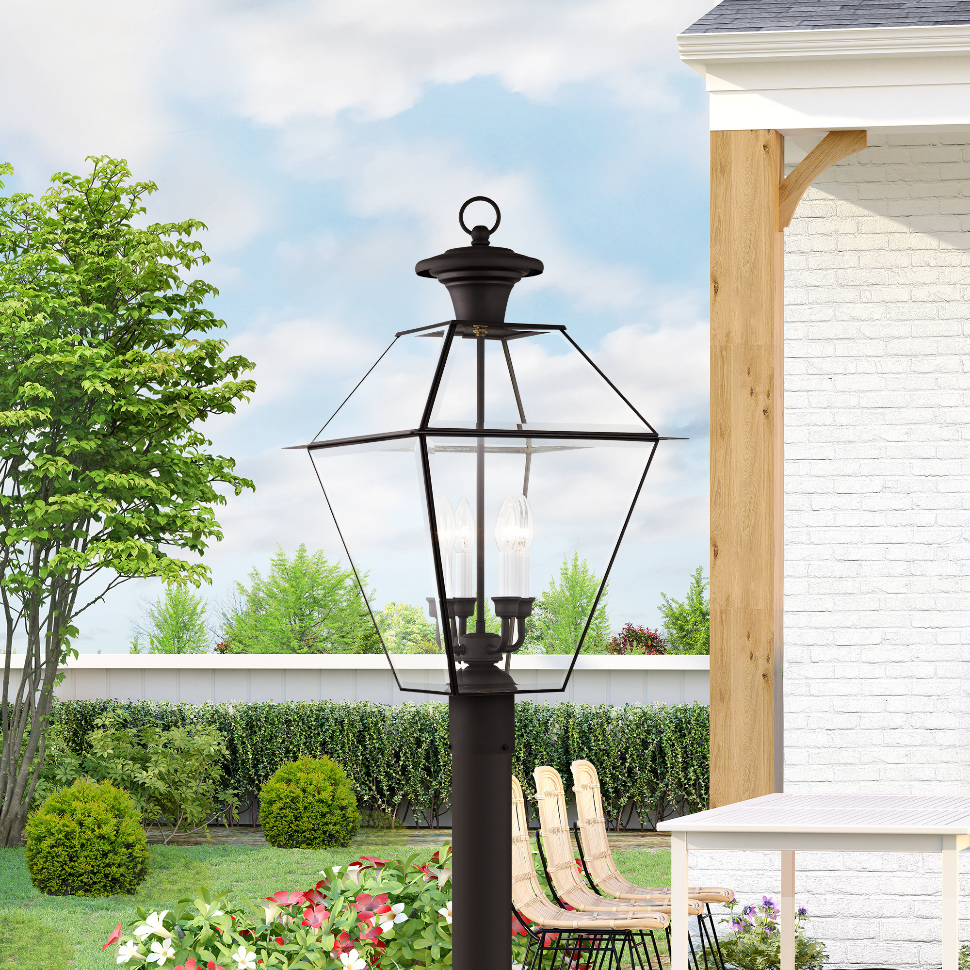 Lark Manor Amiree Outdoor 4 - Light Lantern Head & Reviews | Wayfair