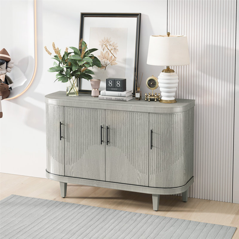 Lark Manor™ Versatile Curved Sideboard with Adjustable Shelves for ...